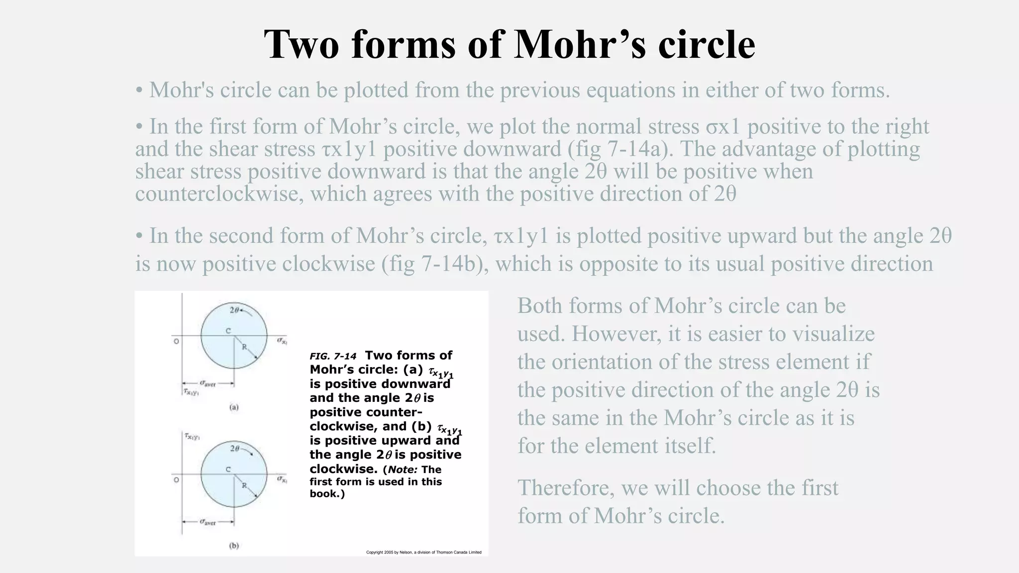 Principal Planes and Principal Stresses, Mohr's Circle Method | PPTX