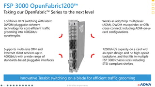 Introducing the FSP 3000 OpenFabric1200™ | PPT