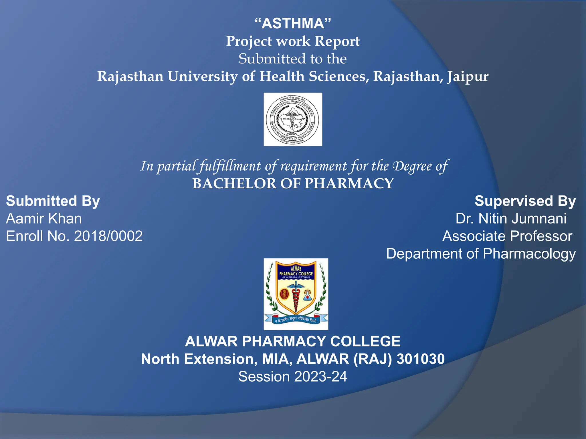 Asthma in detail with examples and drugs | PPT