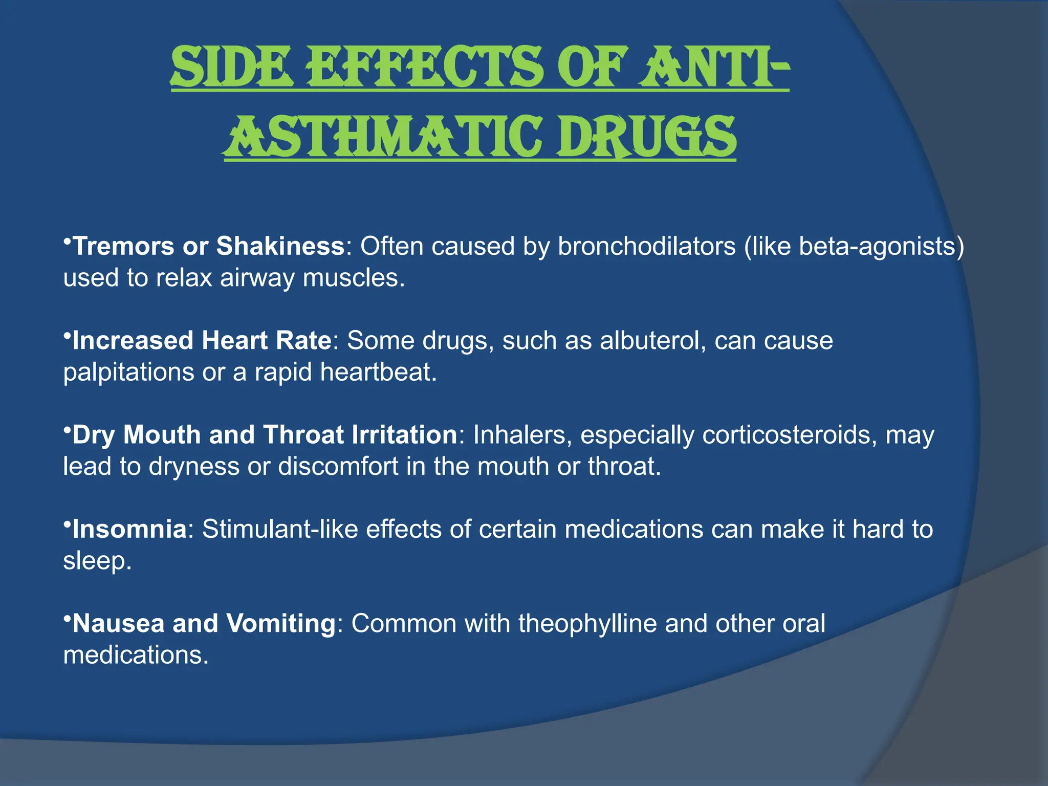 Asthma in detail with examples and drugs | PPTX