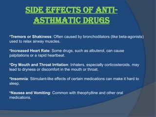 Asthma in detail with examples and drugs | PPT