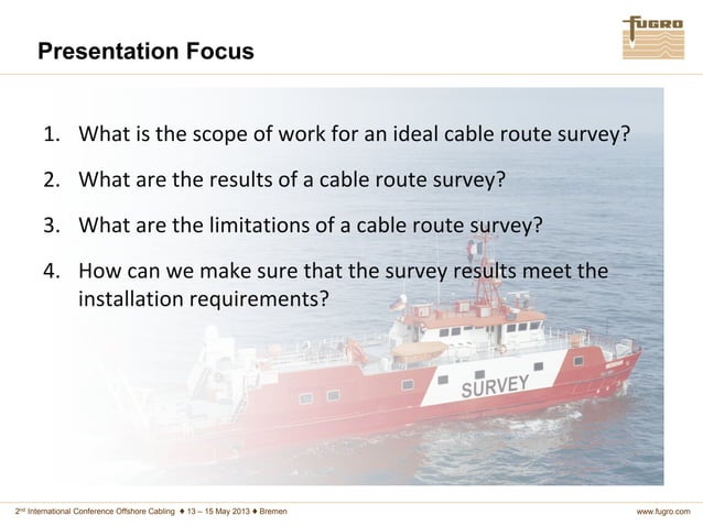 Tools and methods for pre-installation seabed surveys | PPT