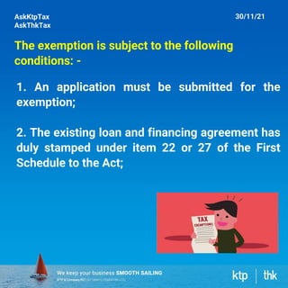 Stamp Duty Exemption 2021 | PPTX