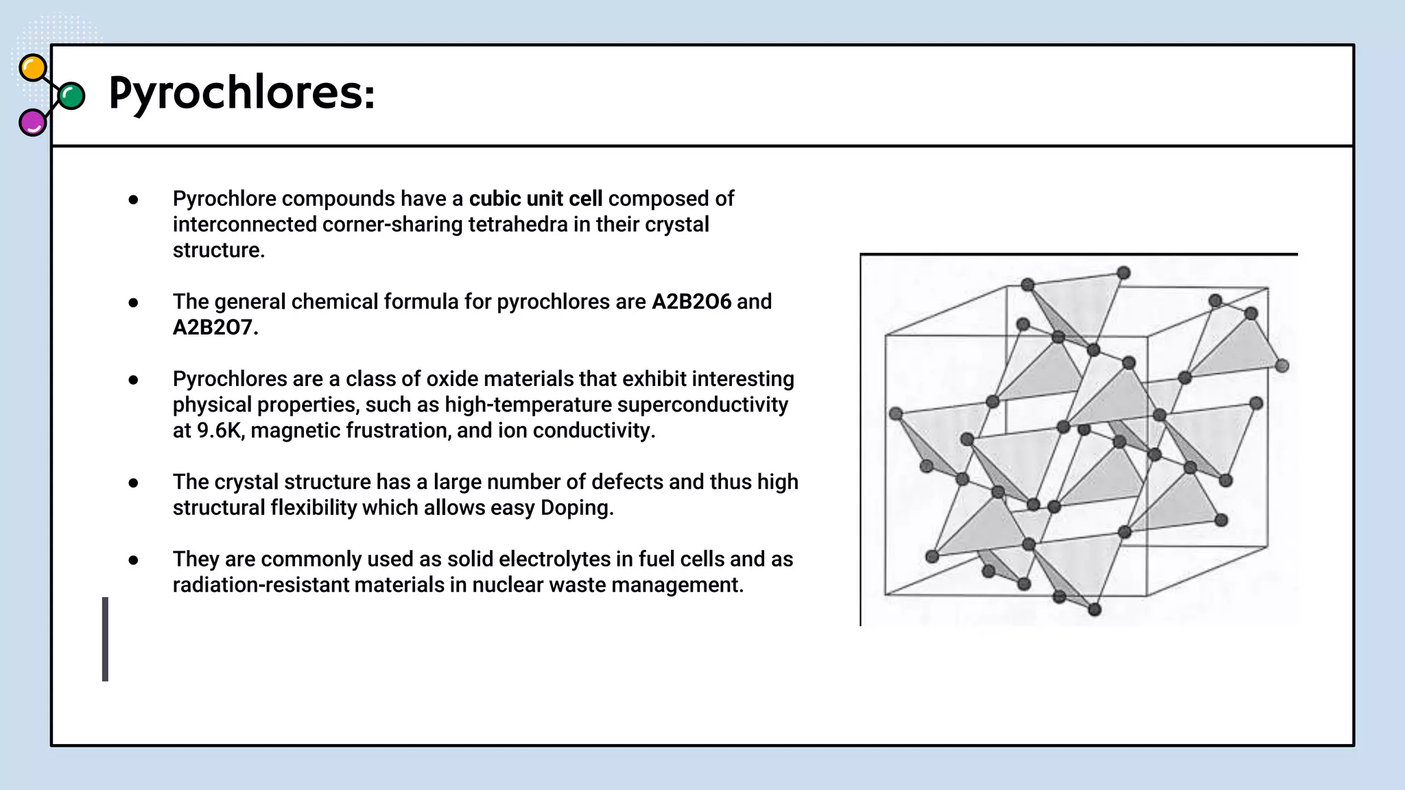 Using ML to predict the Space Groups of Pyrochlore compounds | PPT