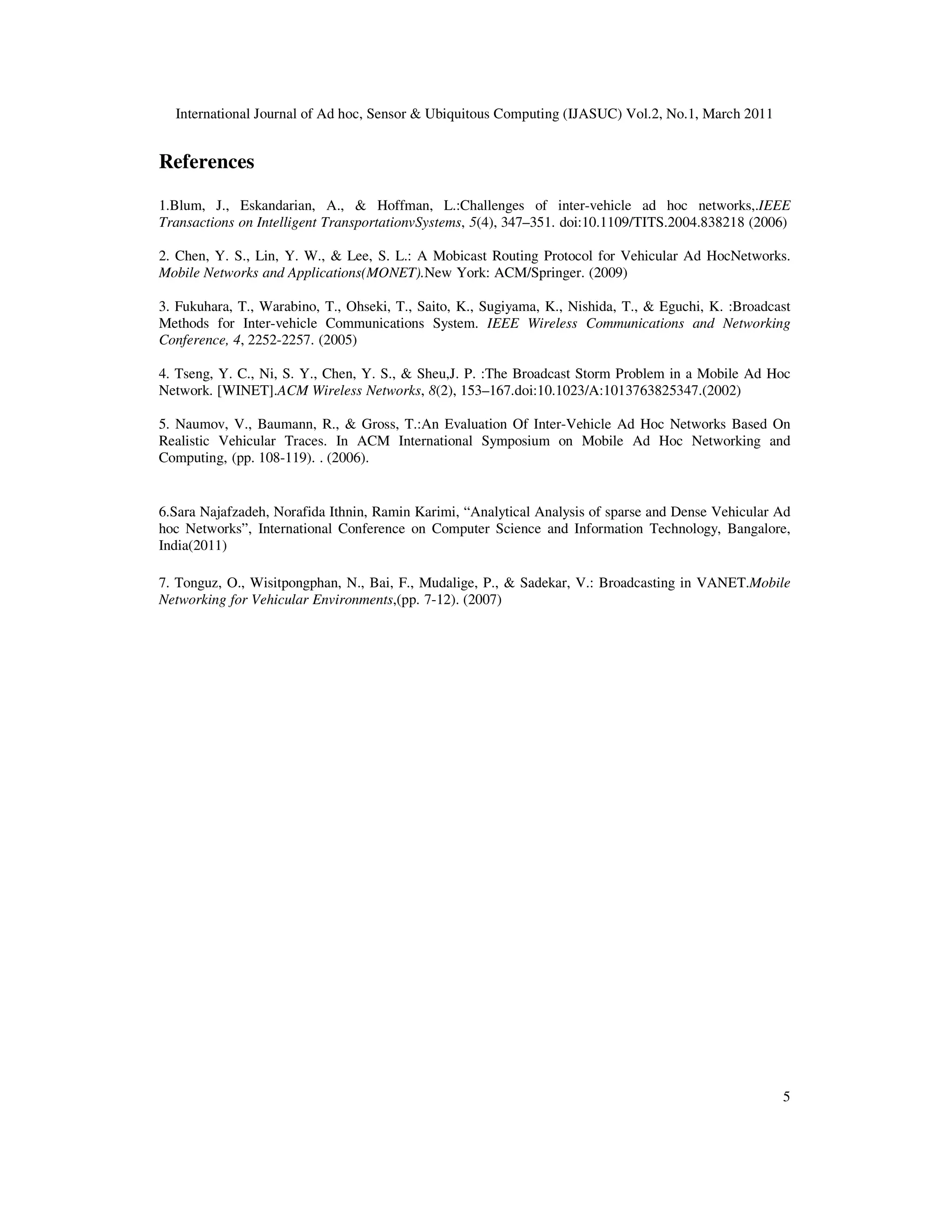 Message Propagation In Vehicular Ad Hoc Networks Under Free Flow And Congested Flow Scenarios Pdf