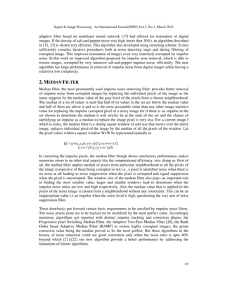 Study and Analysis of Impulse Noise Reduction Filters | PDF