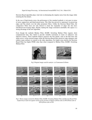Study and Analysis of Impulse Noise Reduction Filters | PDF
