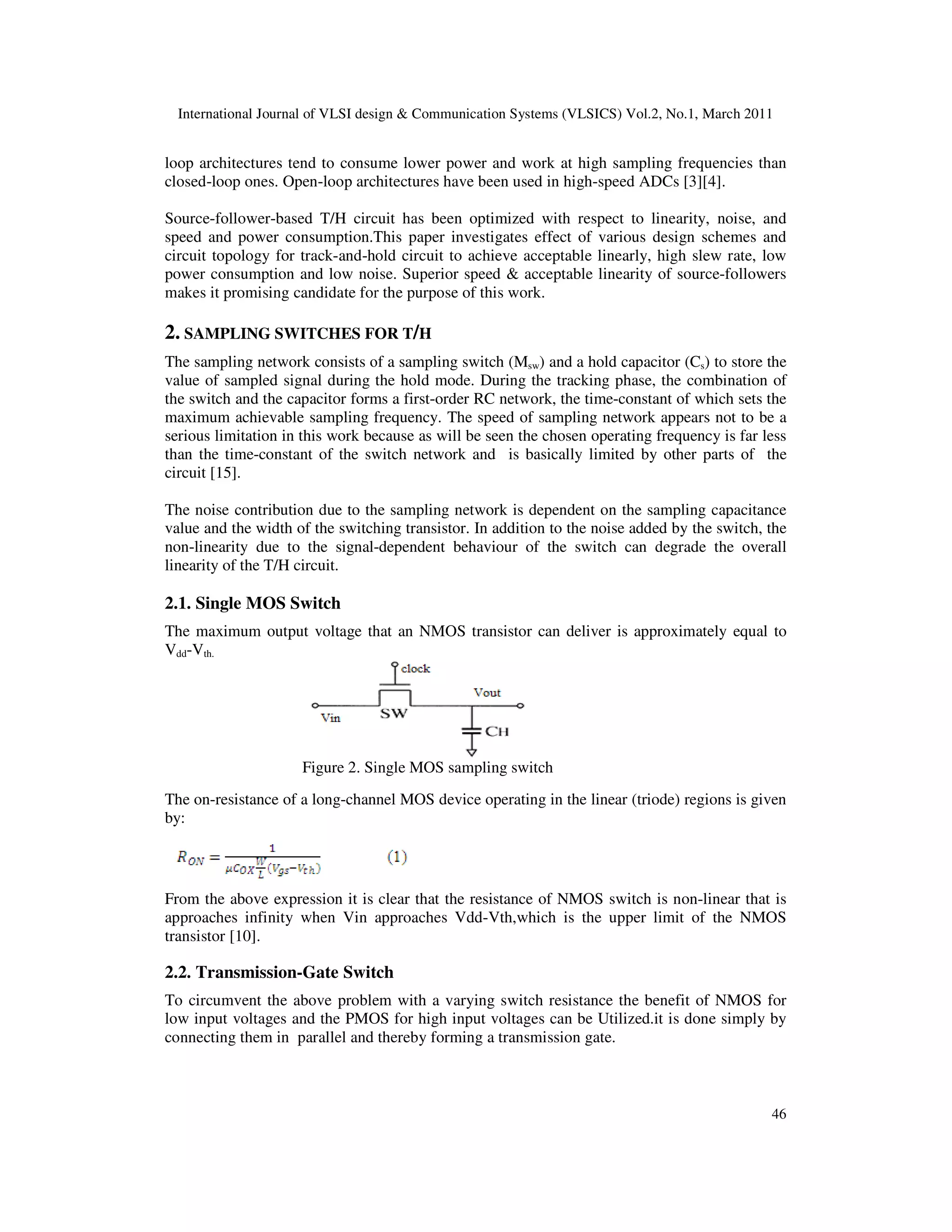 OPTIMIZATION TECHNIQUES FOR SOURCE FOLLOWER BASED TRACK-AND-HOLD ...