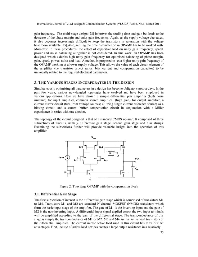 Design of a high frequency low voltage CMOS operational amplifier | PDF