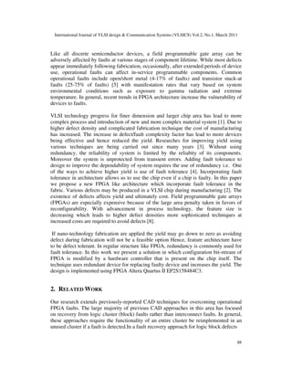DESIGN APPROACH FOR FAULT TOLERANCE IN FPGA ARCHITECTURE | PDF
