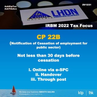 LHDN CP Forms | PPTX