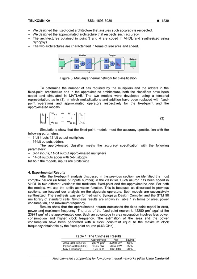 Approximated computing for low power neural networks | PDF