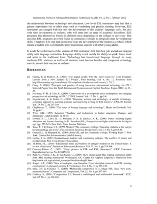 Beginner Adult ESL Education in the Age of Technology | PDF