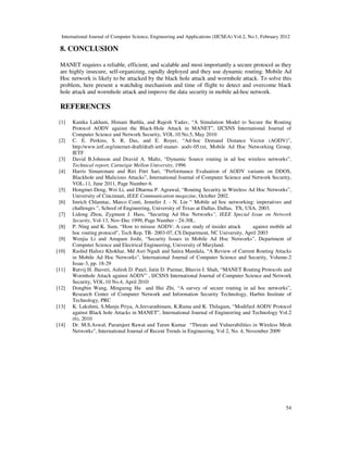 Black-Hole and Wormhole Attack in Routing Protocol AODV in MANET | PDF