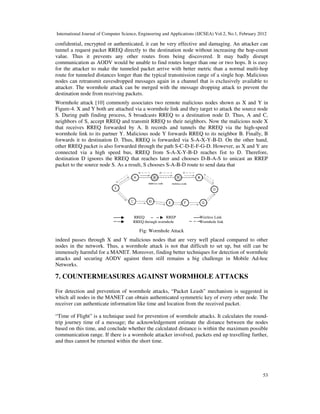 Black-Hole and Wormhole Attack in Routing Protocol AODV in MANET | PDF