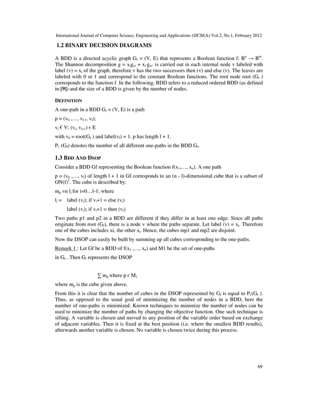 ON AN OPTIMIZATION TECHNIQUE USING BINARY DECISION DIAGRAM | PDF