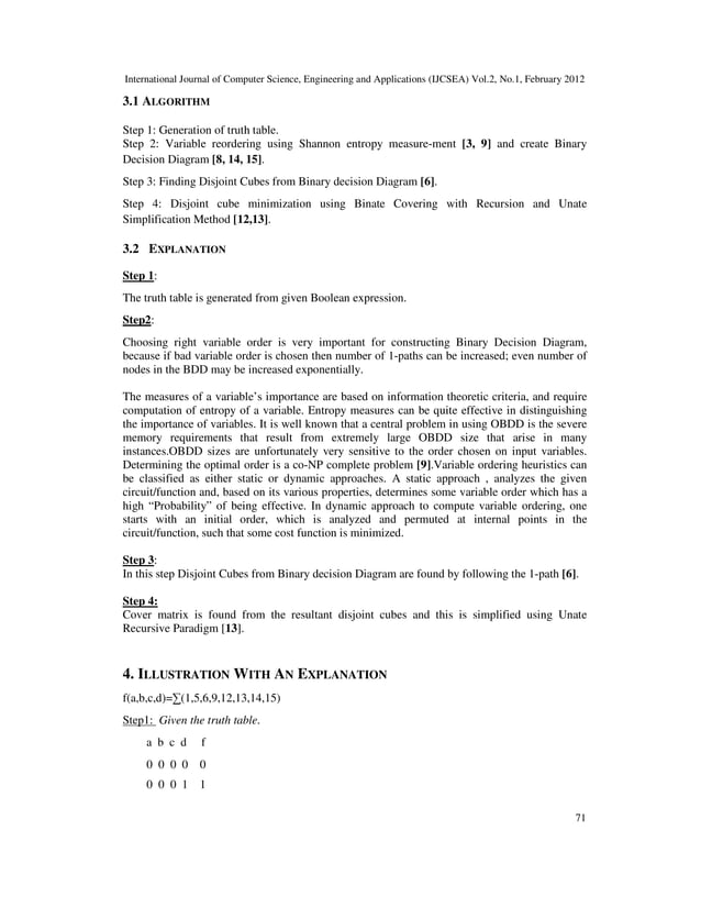 ON AN OPTIMIZATION TECHNIQUE USING BINARY DECISION DIAGRAM | PDF