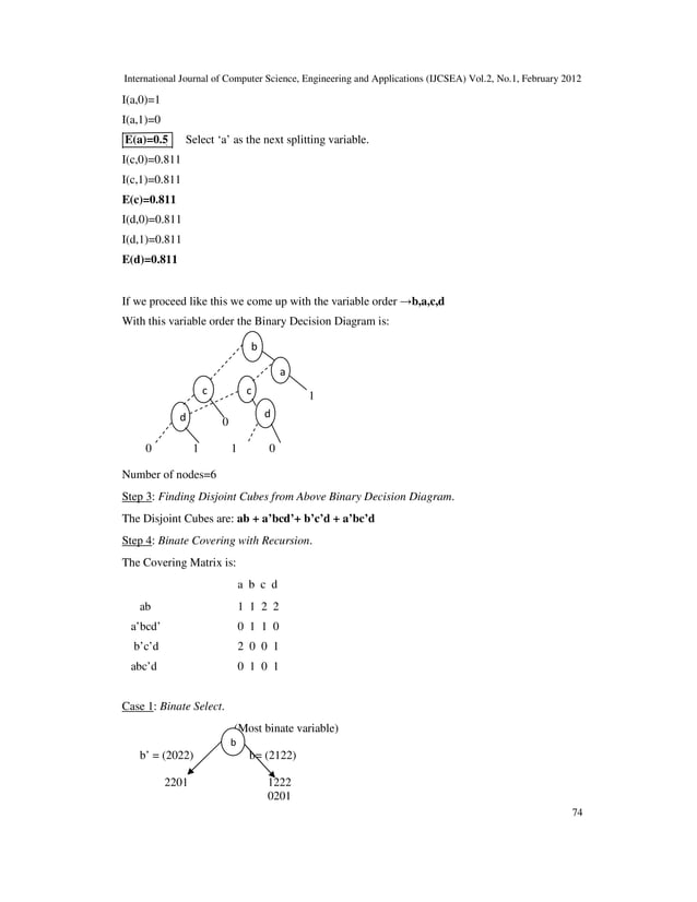 ON AN OPTIMIZATION TECHNIQUE USING BINARY DECISION DIAGRAM | PDF