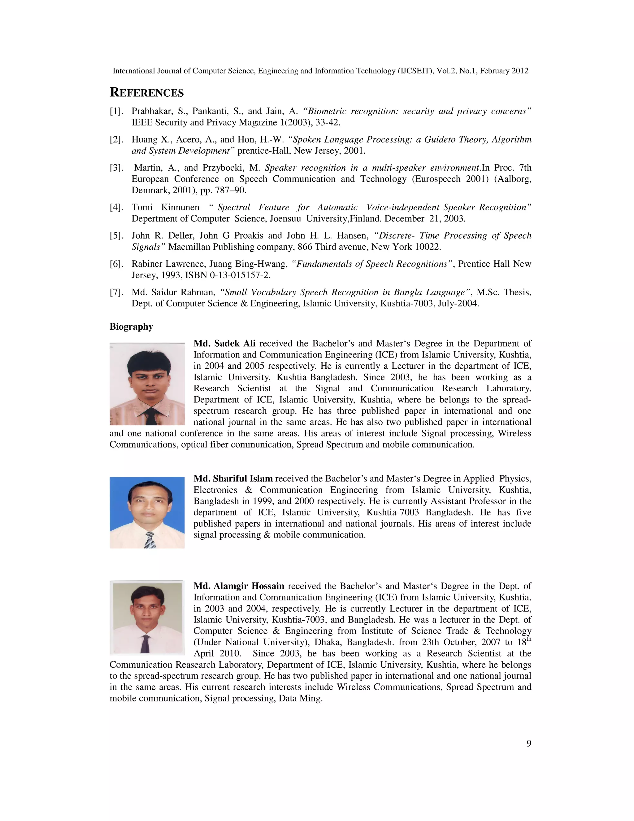 GENDER RECOGNITION SYSTEM USING SPEECH SIGNAL | PDF