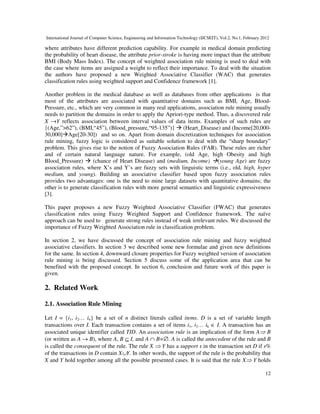 FUZZY WEIGHTED ASSOCIATIVE CLASSIFIER: A PREDICTIVE TECHNIQUE FOR HEALTH CARE DATA MINING | PDF