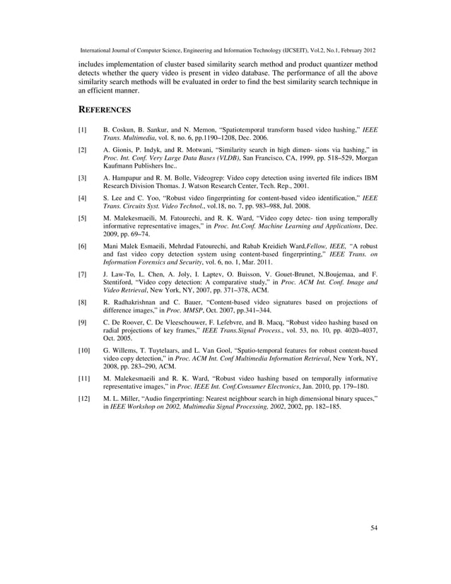 Performance Analysis Of Fingerprinting Extraction Algorithm In Video