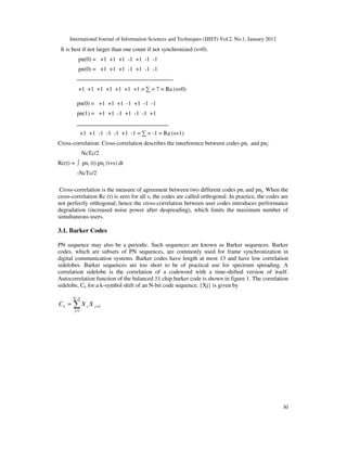 PERFORMANCE ANALYSIS OF BARKER CODE BASED ON THEIR CORRELATION PROPERTY IN MULTIUSER ENVIRONMENT ...