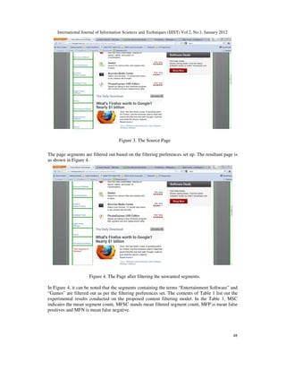 A PERSONALIZED WEB PAGE CONTENT FILTERING MODEL BASED ON SEGMENTATION | PDF