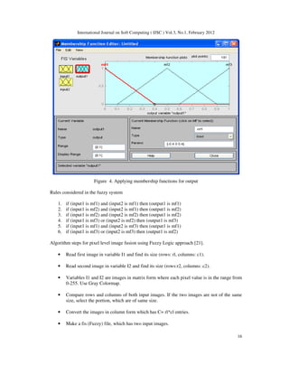 QUALITY ASSESSMENT OF PIXEL-LEVEL IMAGE FUSION USING FUZZY LOGIC | PDF