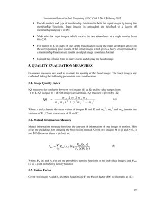 QUALITY ASSESSMENT OF PIXEL-LEVEL IMAGE FUSION USING FUZZY LOGIC | PDF