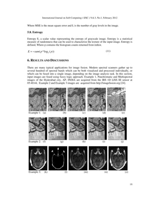 QUALITY ASSESSMENT OF PIXEL-LEVEL IMAGE FUSION USING FUZZY LOGIC | PDF