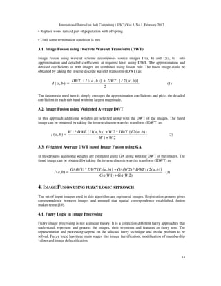 Quality Assessment of Pixel-Level Image Fusion Using Fuzzy Logic | PDF