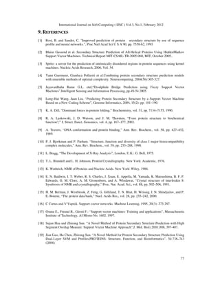 Protein Structure Prediction Using Support Vector Machine | PDF