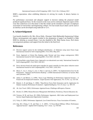 Multi source feedback based performance appraisal system using Fuzzy logic decision support ...