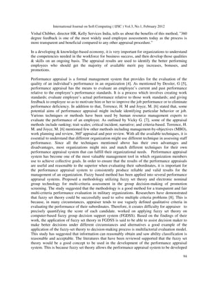 Multi source feedback based performance appraisal system using Fuzzy logic decision support ...