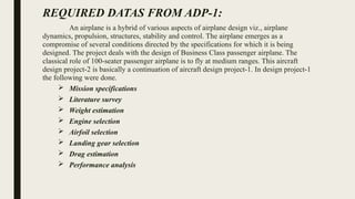 Aircraft Design Project Double Seater Aircraft | PPTX