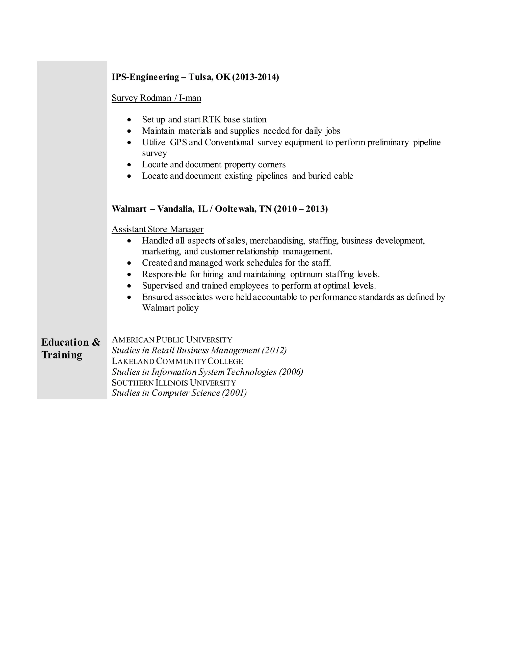 Party Chief Resume | PDF