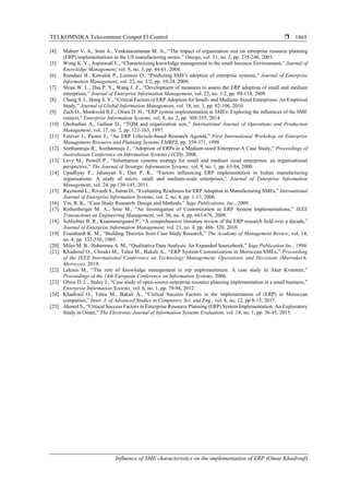 Influence of SME characteristics on the implementation of ERP | PDF