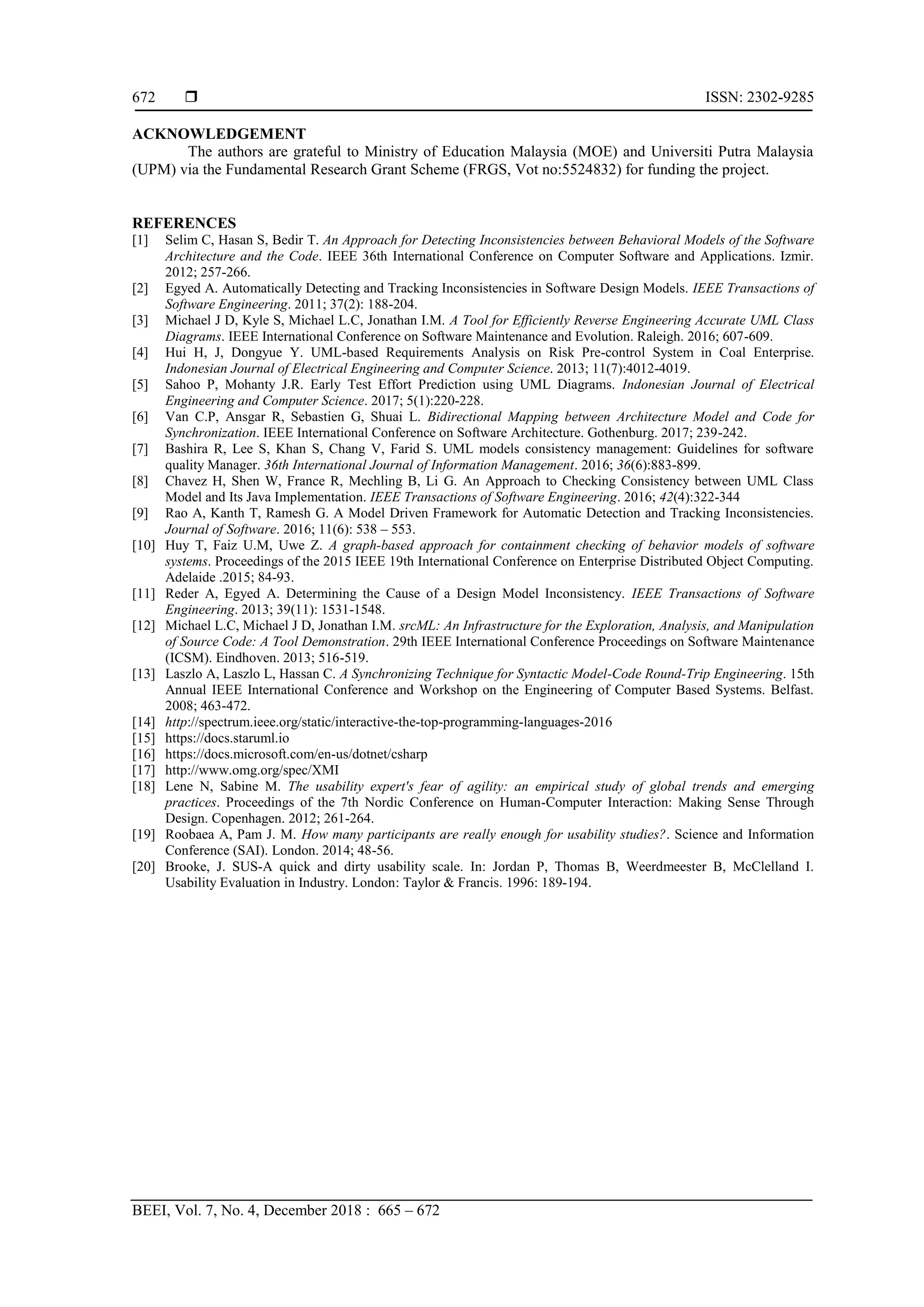 Improving Consistency of UML Diagrams and Its Implementation Using Reverse Engineering Approach ...