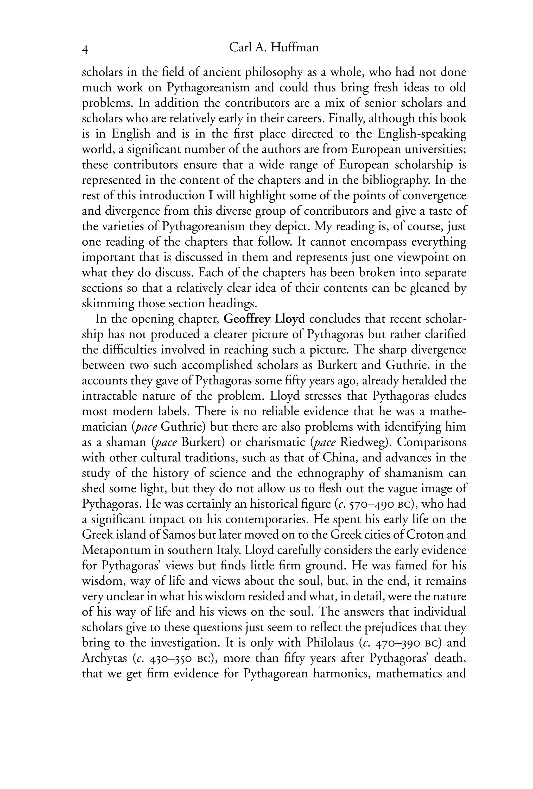 A History Of Pythagoreanism Carl A Huffman | PDF