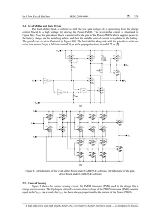A high efficiency and high speed charge of Li-Ion battery charger ...