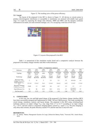 A high efficiency and high speed charge of Li-Ion battery charger interface using switching ...