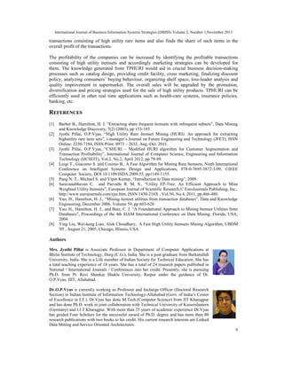 TRANSACTION PROFITABILITY USING HURI ALGORITHM [TPHURI] | PDF