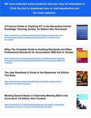 Meeting the Standards in Using ICT for Secondary Teaching A Guide to ...