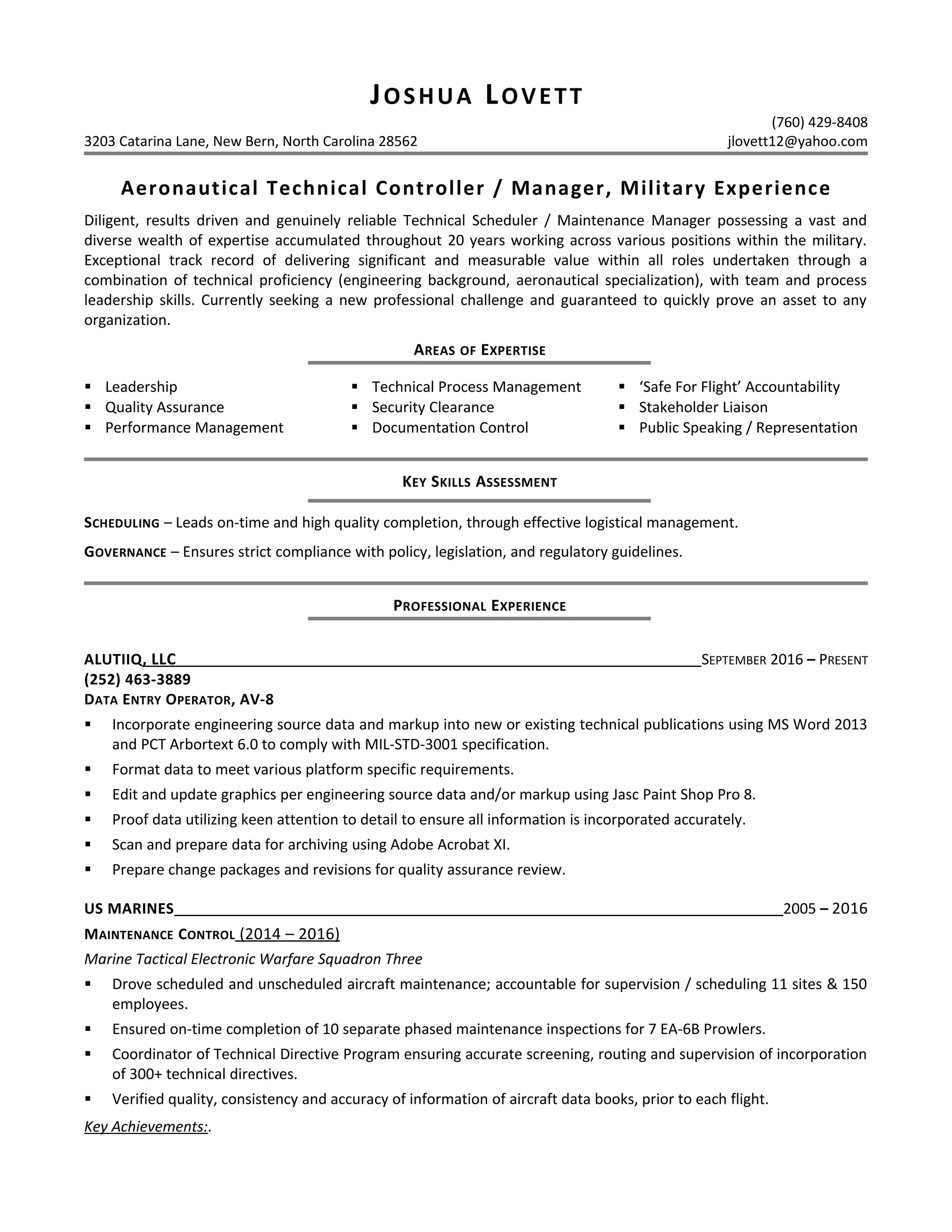 Joshua Lovett Resume | DOC