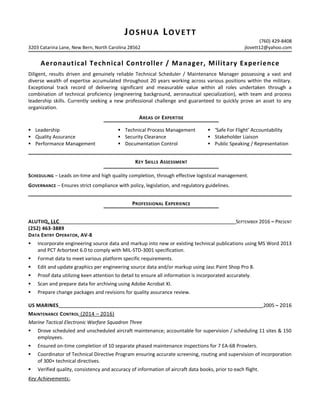 Joshua Lovett Resume | PDF
