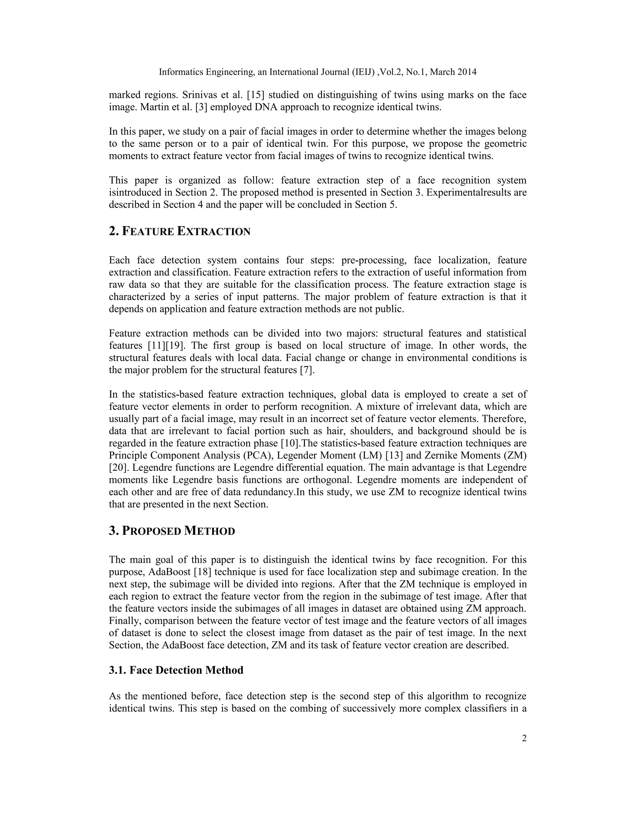 AN EFFICIENT FEATURE EXTRACTION METHOD WITH LOCAL REGION ZERNIKE MOMENT FOR FACIAL RECOGNITION ...