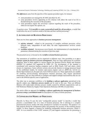Consolidated Model of Procedures for Workflow Management | PDF