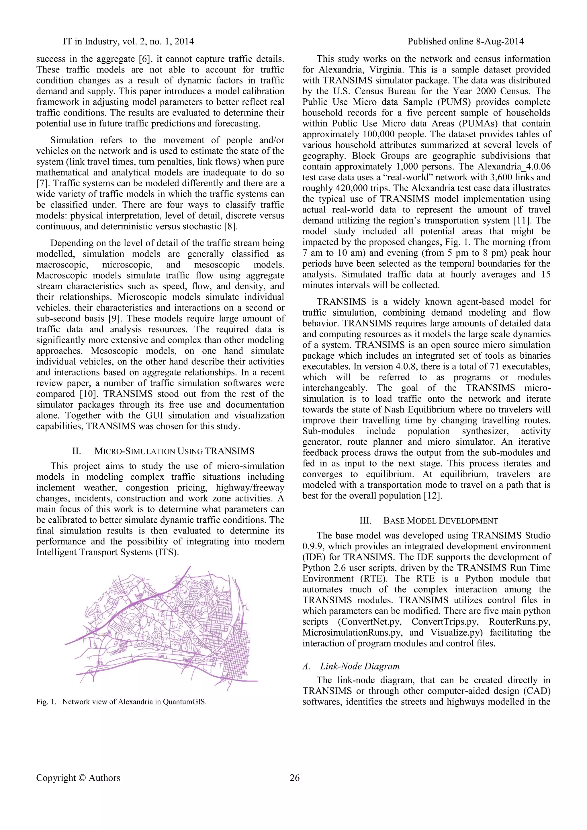 A Framework For Traffic Planning And Forecasting Using Micro Simulation Calibrations Pdf
