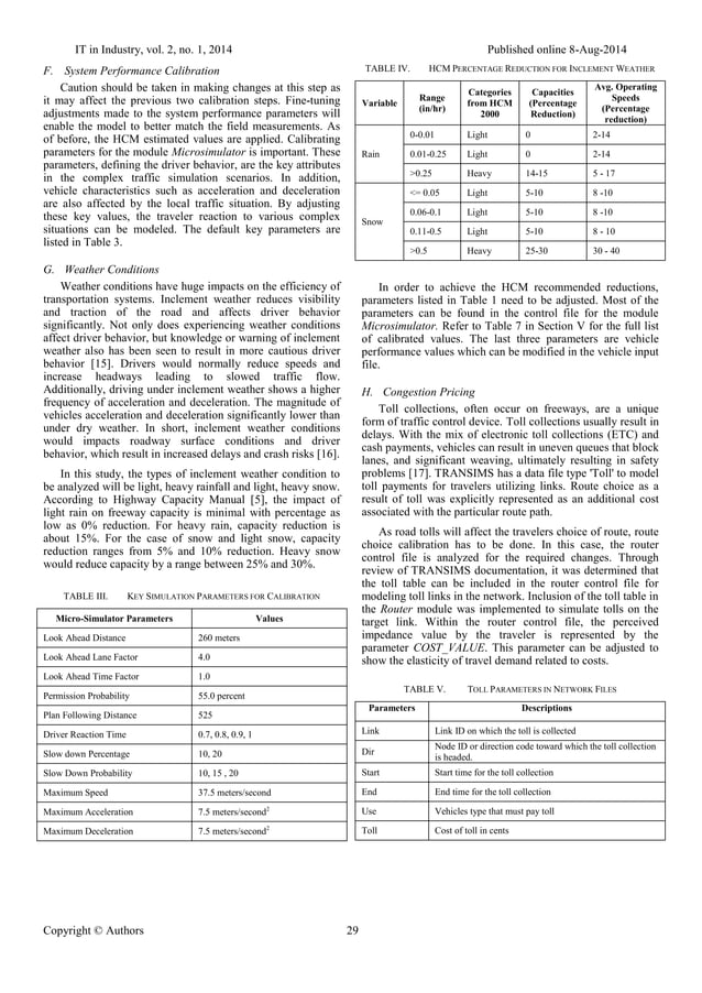 A Framework for Traffic Planning and Forecasting using Micro-Simulation Calibrations | PDF ...
