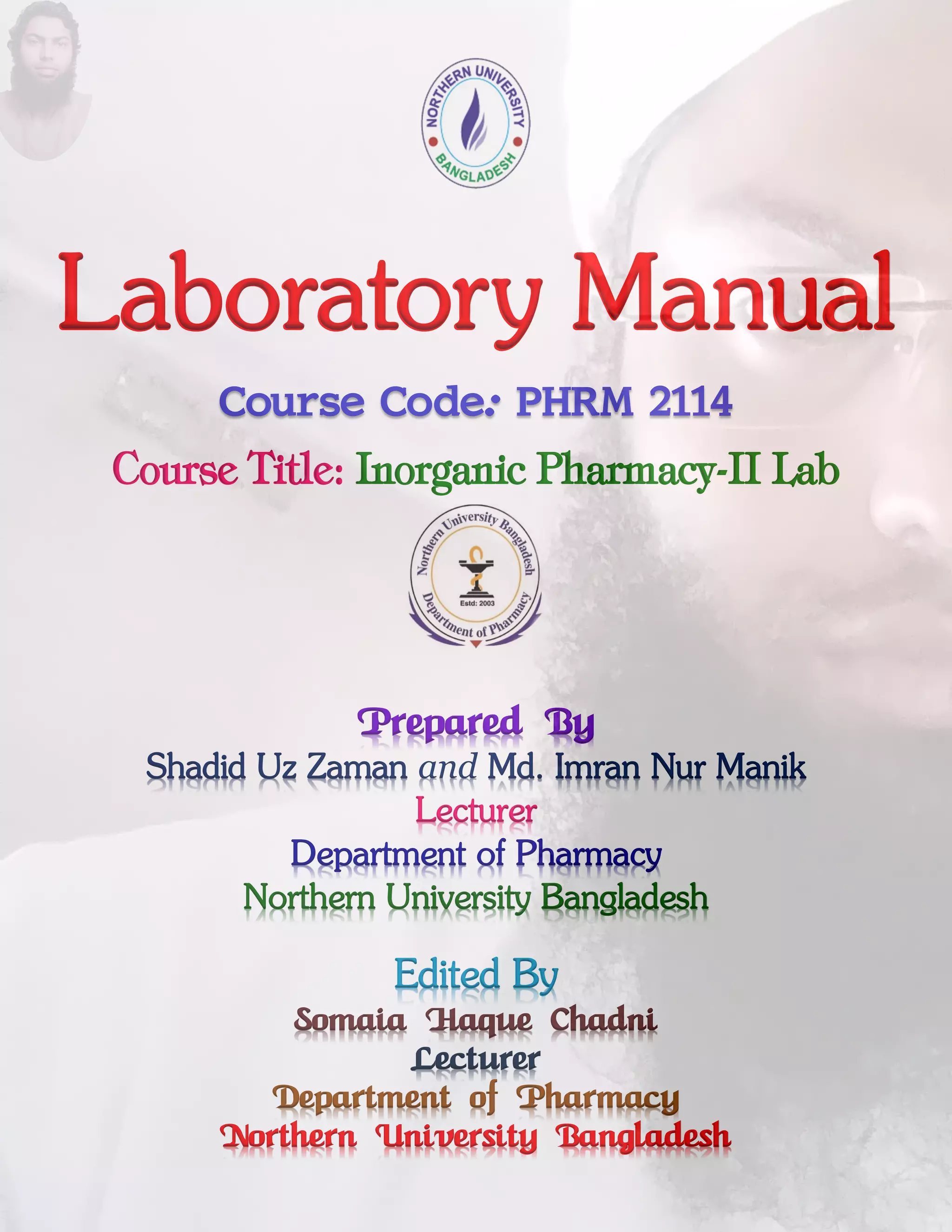 : Inorganic Pharmacy-II Lab MANIK | PDF